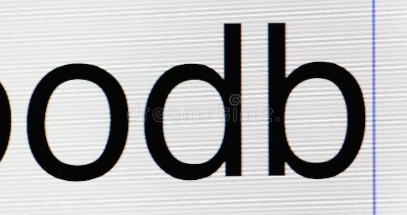 Typing Word Goodbye on Computer Displayed in Large Bold Type Stock ...
