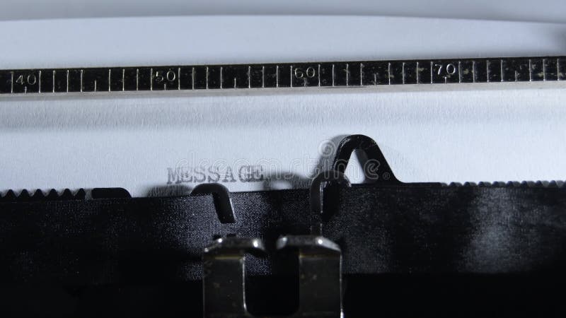 Typing the Word Message with an Old Manual Typewriter Stock Footage ...