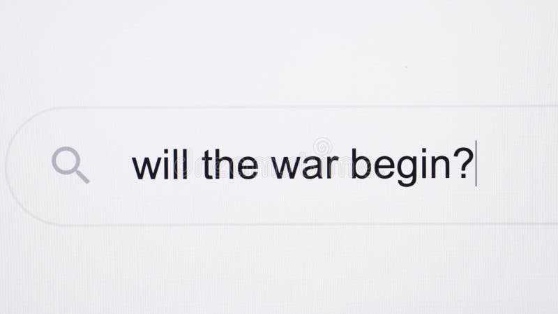 Typing the Word Will the War Begin in the Browser on a Pixelated Screen ...