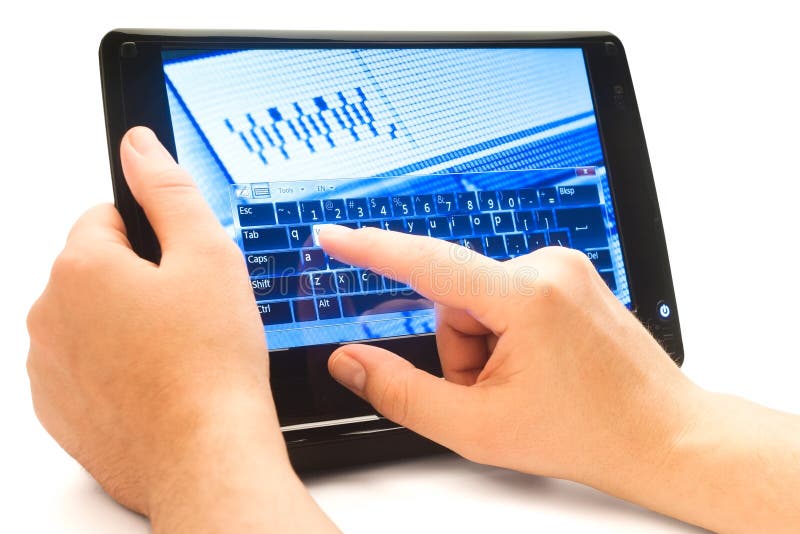 Typing on touch stock image. Image of navigation, digital - 17326849