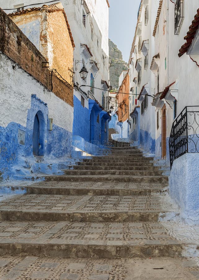 Chefchaouen Altes Medina, Marokko, Afrika Stockfoto - Bild von haupt ...