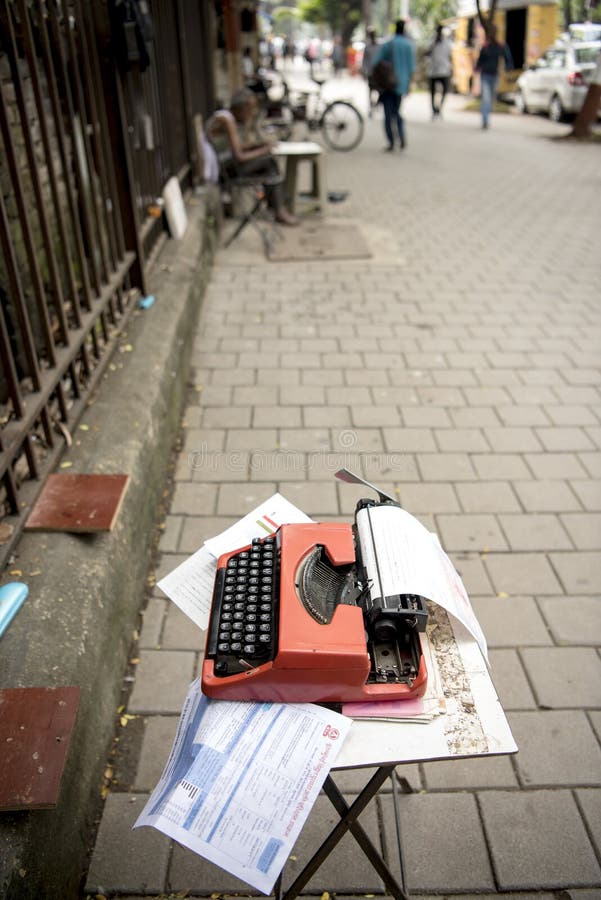 Typist Typing Legal Document Editorial Stock Image - Image of bombay ...