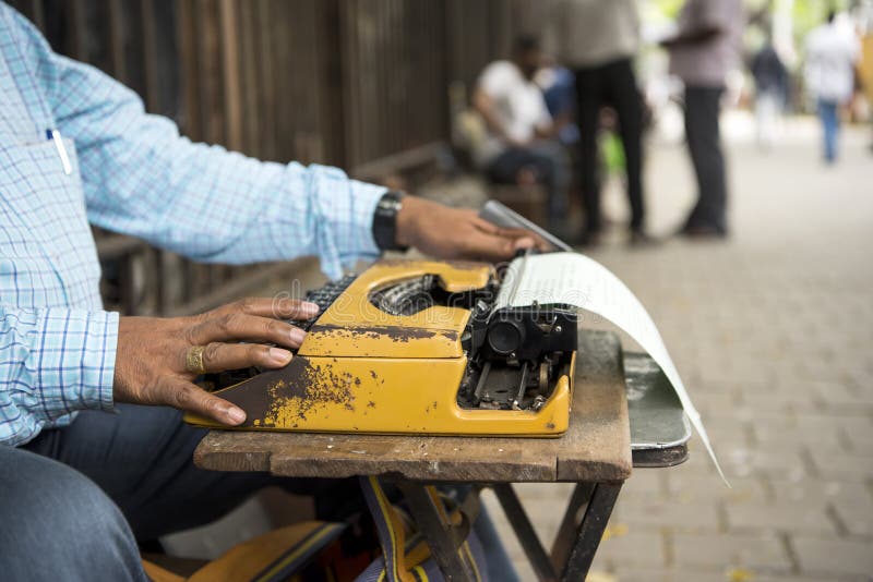 Typist Typing Legal Document Editorial Stock Image - Image of customer ...