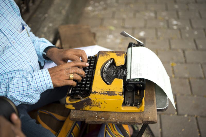 Typist Uses Vintage Typewriter for Legal Documents Editorial Stock ...