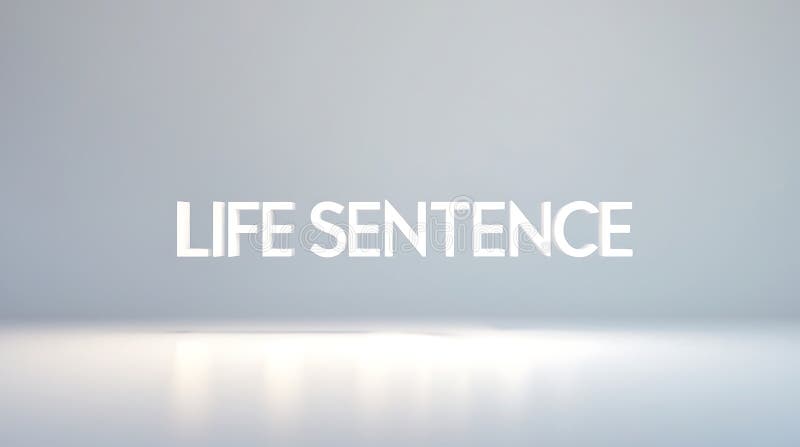 Typographic Design Featuring the Words Life Sentence on a Smooth ...