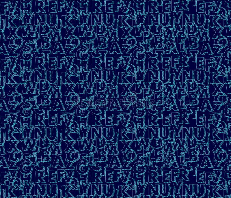 Mixed Letters Pattern Typographic Design Pattern Stock Vector ...