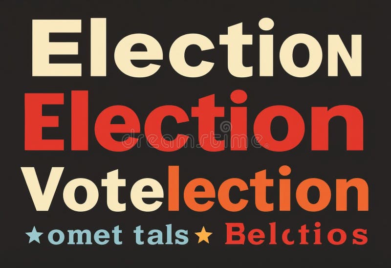 Typographic Election Poster Typographic Poster Using Different F Stock ...