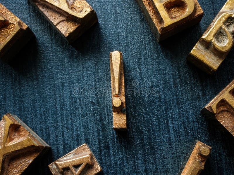 Typographic Letters and Exclamation Point. Blogging and Storytelling ...