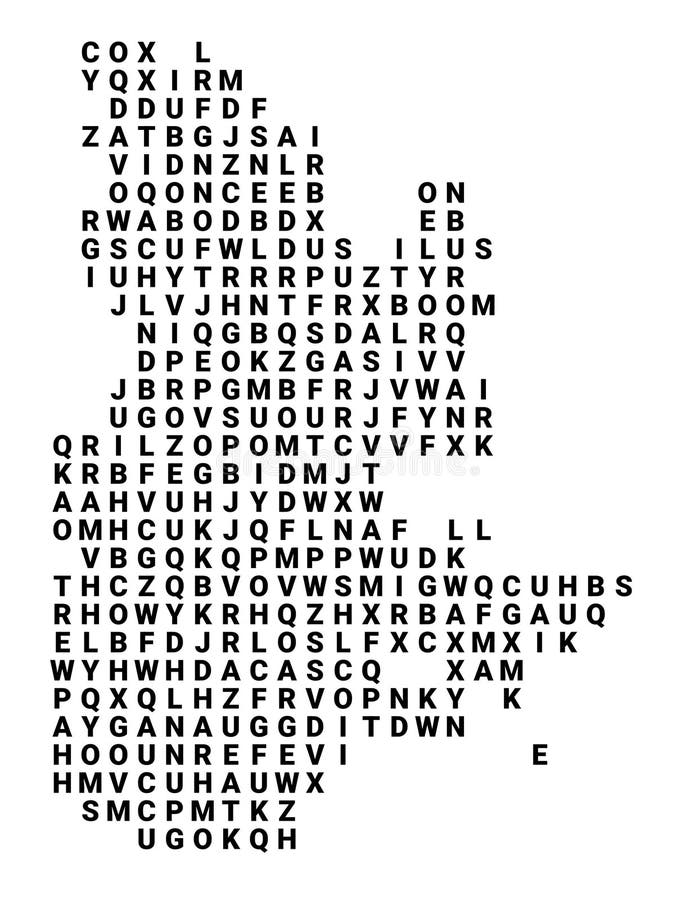 Typographic Map the State or Region Quebec (Canada) Stock Illustration ...