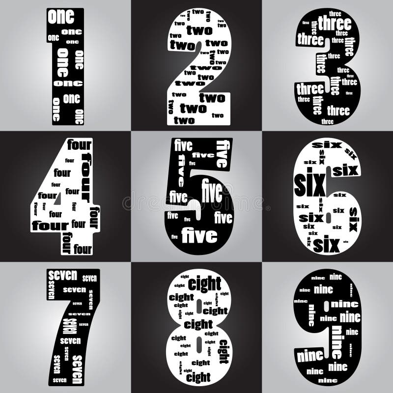 Typographic of number stock vector. Illustration of character - 39896004