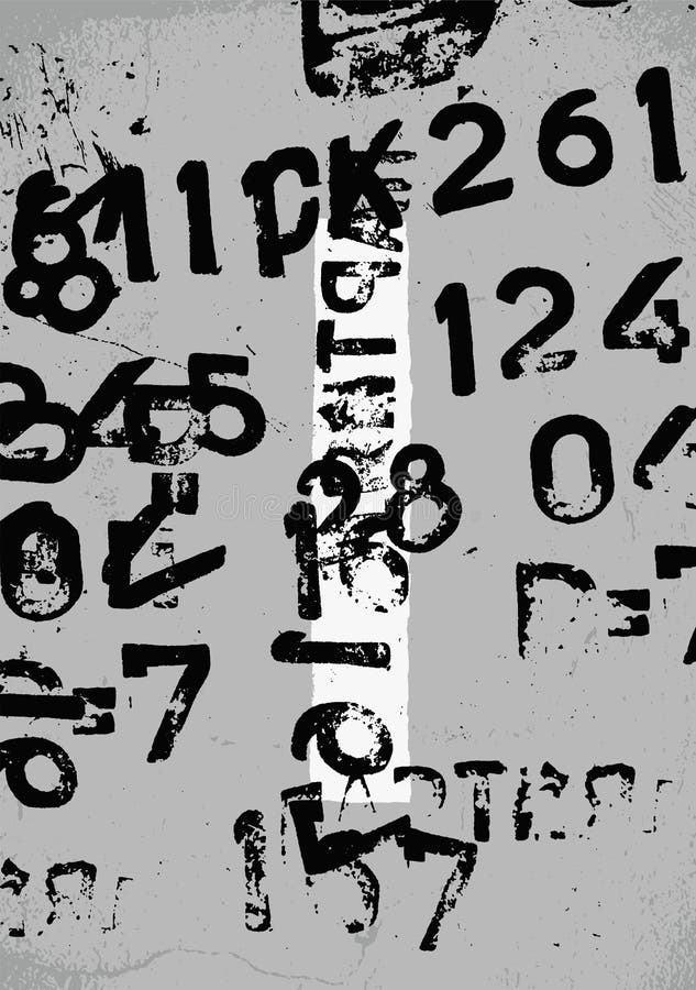 Typographic Retro Grunge Abstract Background with Signs. Vector ...