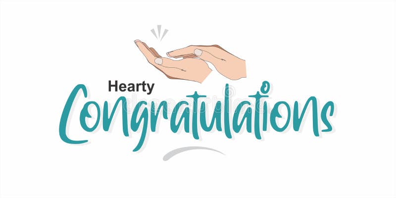 Typographic Template Design for Congratulations. Beautiful Calligraphy ...