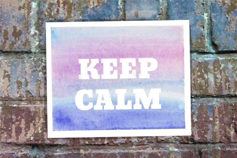 Typographical Watercolor Poster on a Brick Wall Stock Vector ...