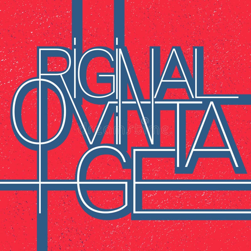 Typographie Originale De Vintage Illustration de Vecteur - Illustration ...