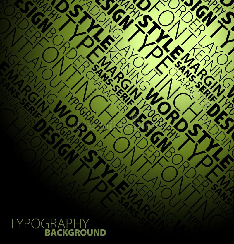 Typography - Word Cloud stock illustration. Illustration of definition ...