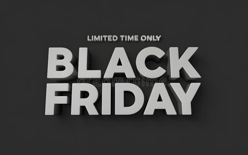Typography Banner for Black Friday. Modern Minimal Red and White Text ...