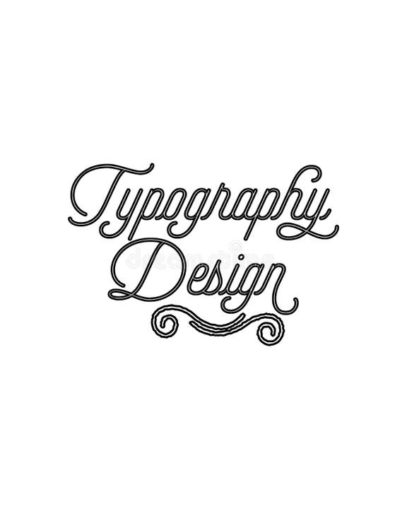Typography Design.Hand Drawn Typography Poster Design Stock Vector ...