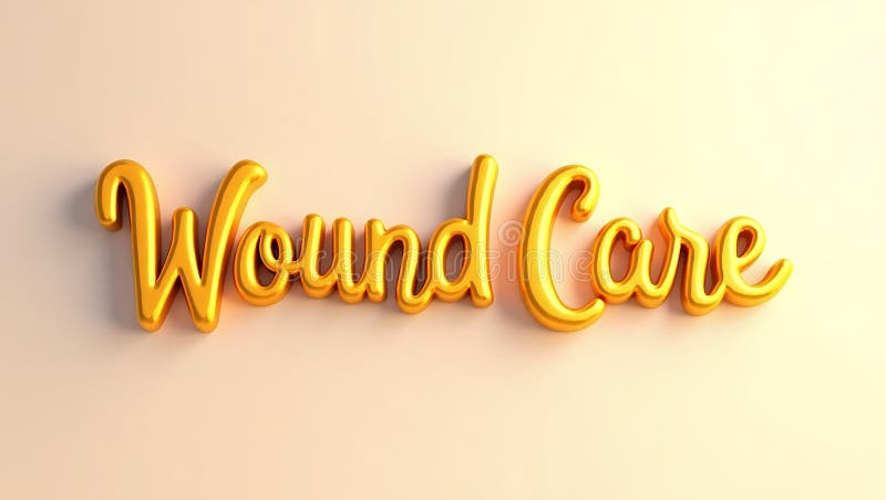 Creative Typography Design Focusing on Wound Care Concept in Soft ...