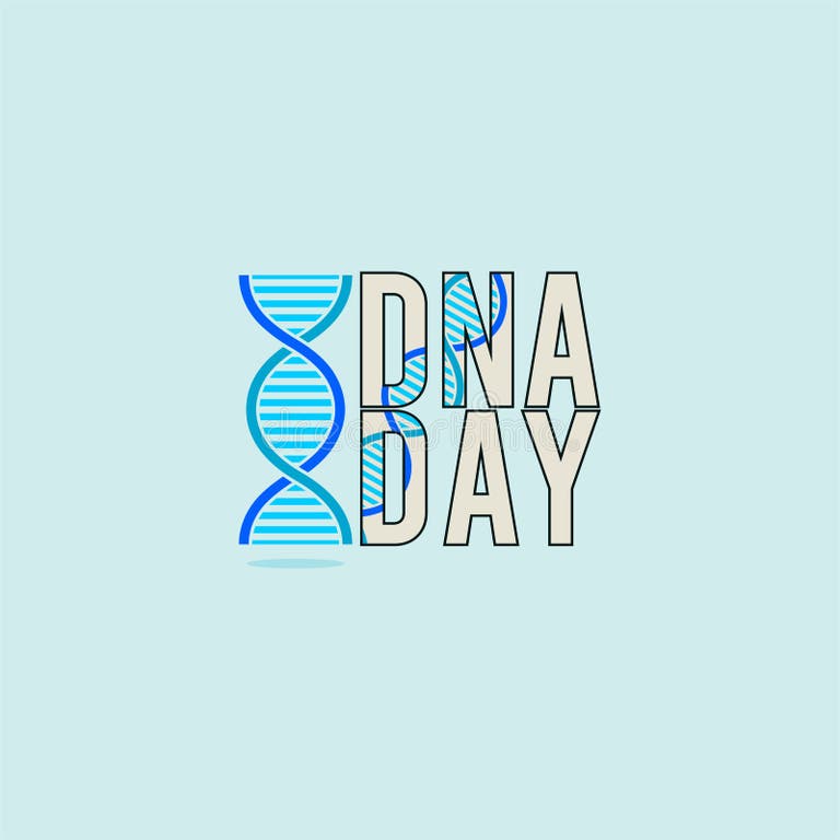 Typography for DNA Day stock vector. Illustration of diagnose - 168552780