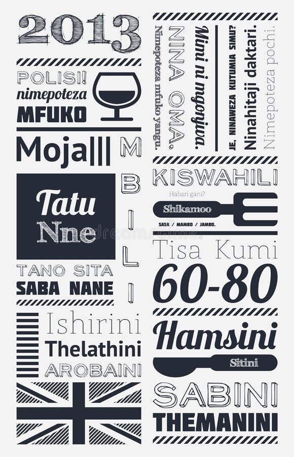 Typography with Elements of Infographics Stock Vector - Illustration of ...