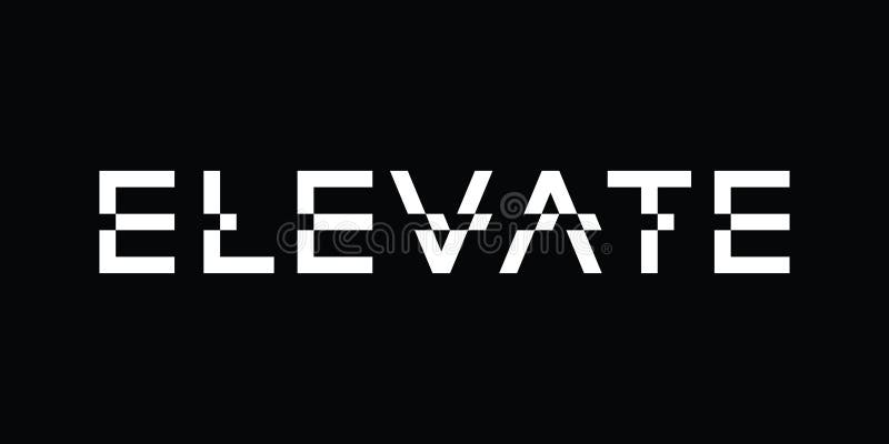 Typography Font Text Elevate, Logo Design Inspiration. Stock ...