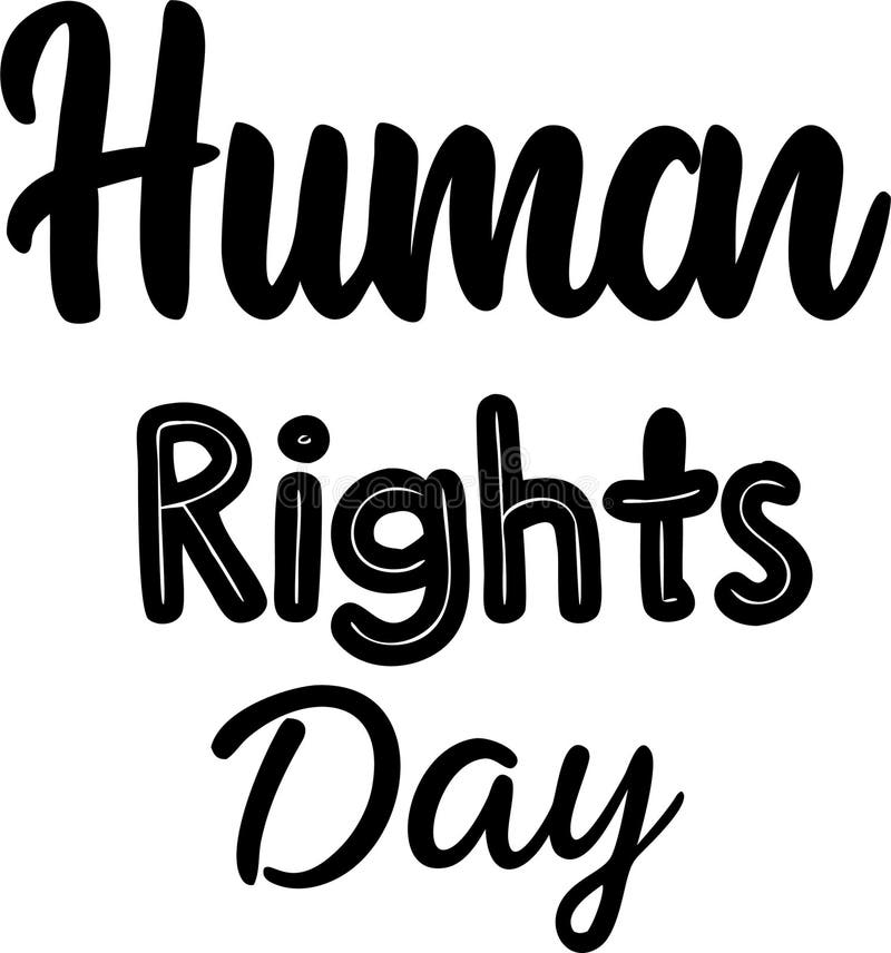Typography of Human Rights Day Vector Art Stock Vector - Illustration ...