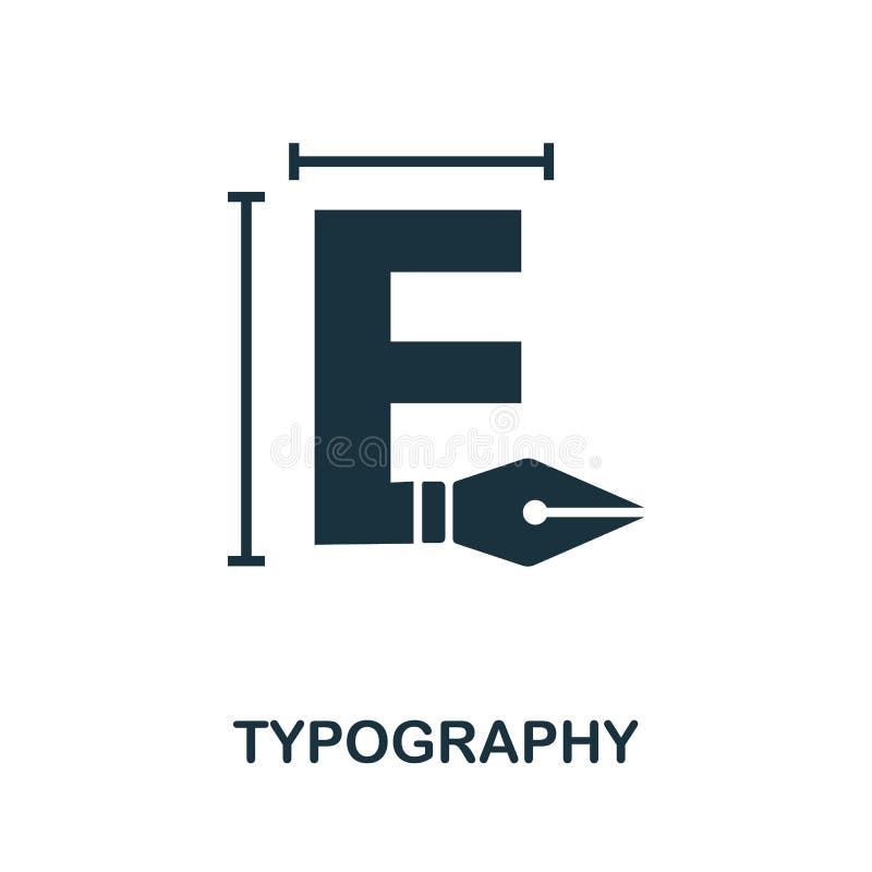 Typography Icon. Simple Element from Design Technology Collection Stock ...