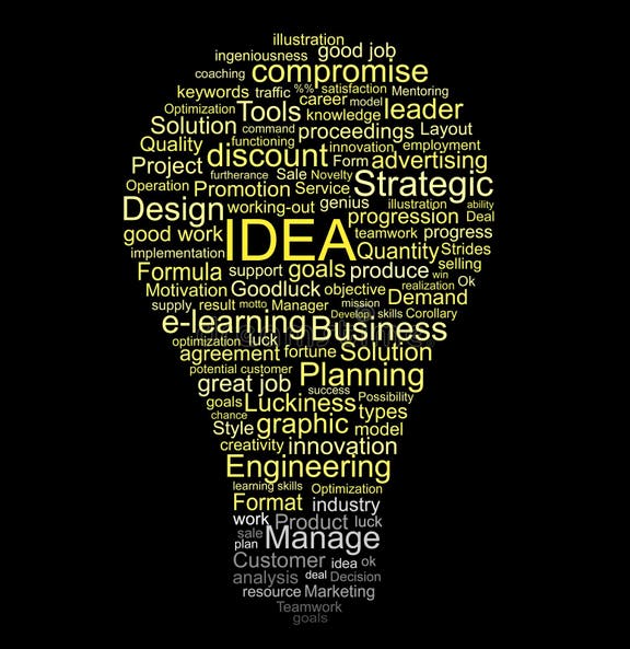 Typography lamp stock illustration. Illustration of career - 32603774