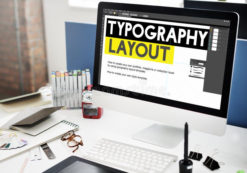 Typography Layout Responsive Design Creative Concept Stock Image ...