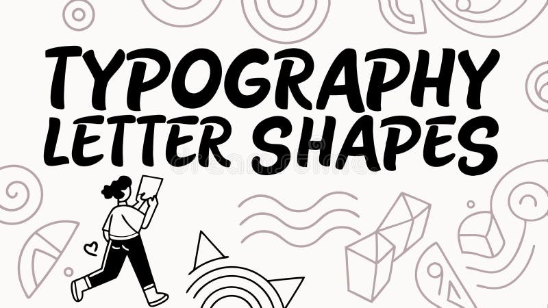 Typography Letter Shapes Design, Font and Text, Graphic Lettering ...