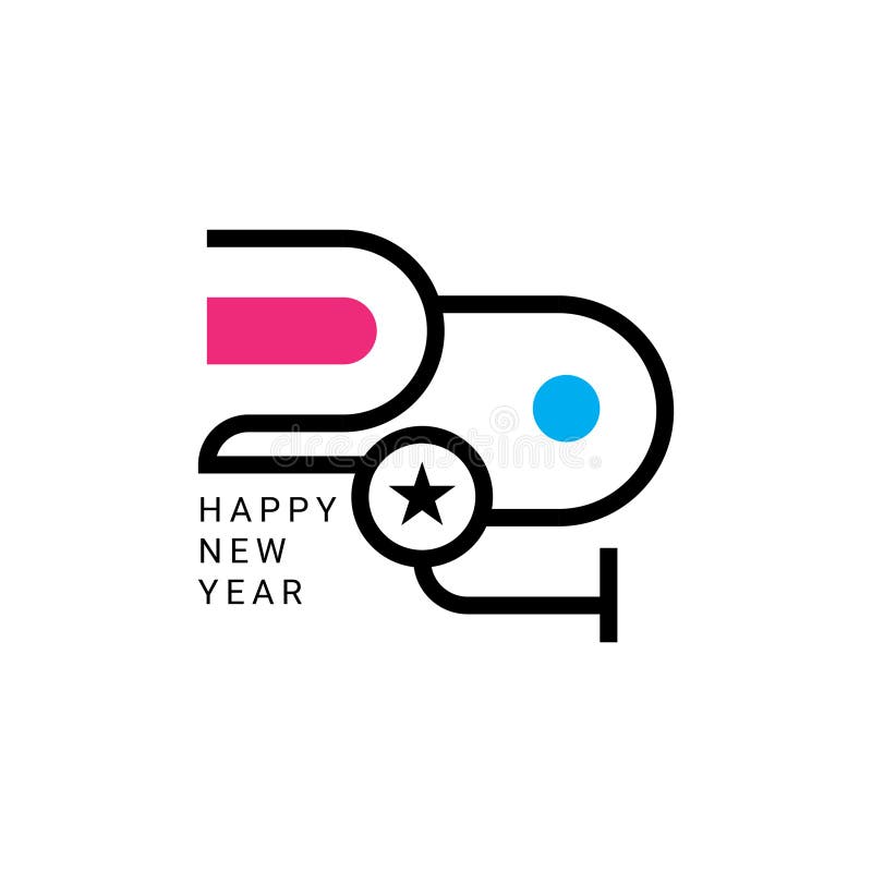 2024 Typography Logo Design Concept Stock Vector - Illustration of ...