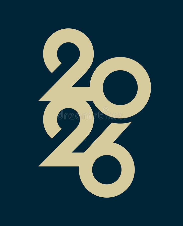 2026 Typography Logo Design Concept. Happy New Year 2025 Logo Design ...