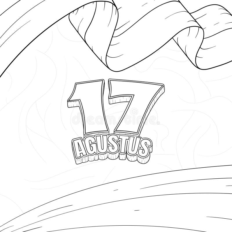 Typography Number 17 in Simple 3D Form with a Hand Drawn Style and a ...