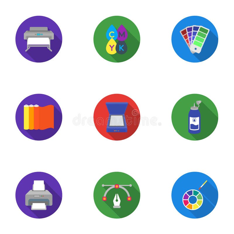 Typography Set Icons in Flat Style. Big Collection of Typography Vector ...