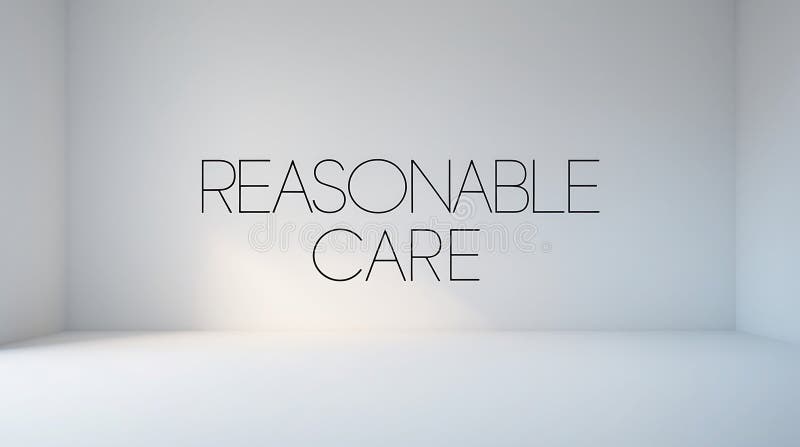 Typography on a Simple Background Emphasizing Reasonable Care Concept ...
