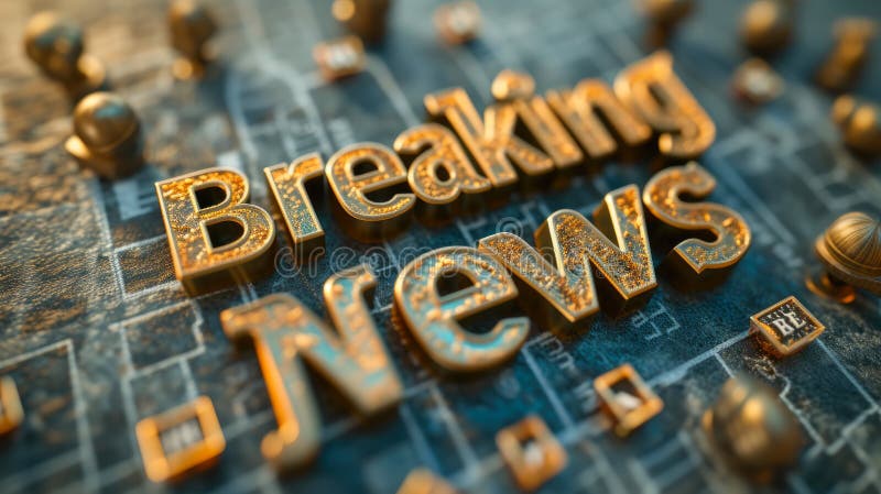 Typography Takeover: Breaking News Theme. Stock Illustration ...