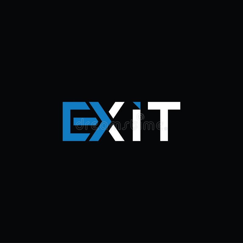 Typography Text Exit Logo Stock Illustrations – 122 Typography Text ...