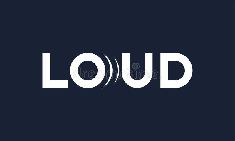 Typography Text Loud Logo Design Inspiration Stock Illustration ...