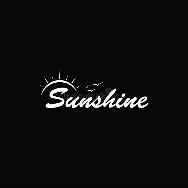 Typography Text Sunshine Logo Design Inspiration Stock Illustration ...