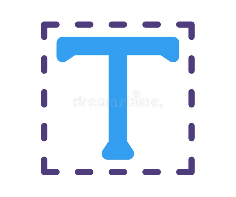 Typography Text Tool Single Isolated Icon with Flat Style Stock Vector ...