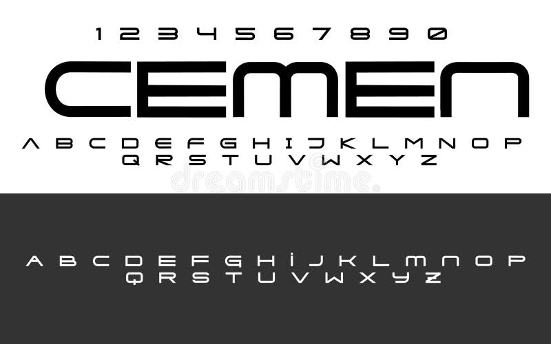 Typography Typeface Uppercase Lowercase and Number Vector Font Illustration Stock Illustration ...