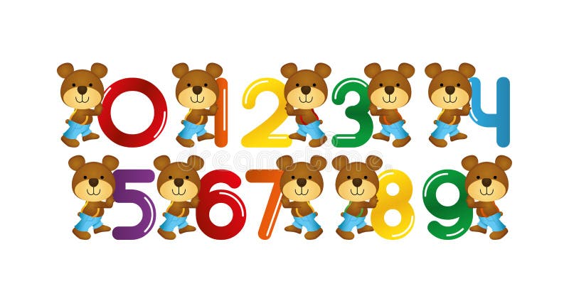 Number Four Bear Vector Stock Illustrations – 54 Number Four Bear ...