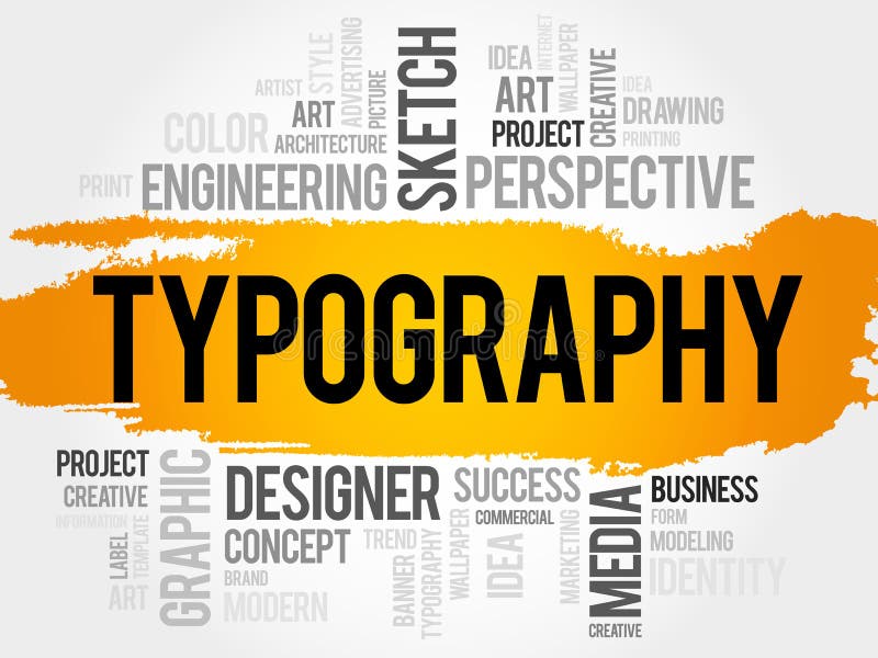 TYPOGRAPHY word cloud stock illustration. Illustration of management ...