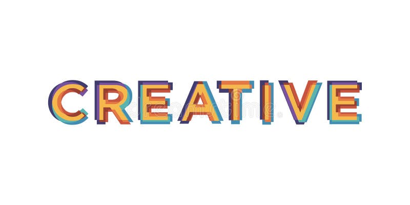 Typography of the Word Creative, Modern Colorful Stock Vector ...
