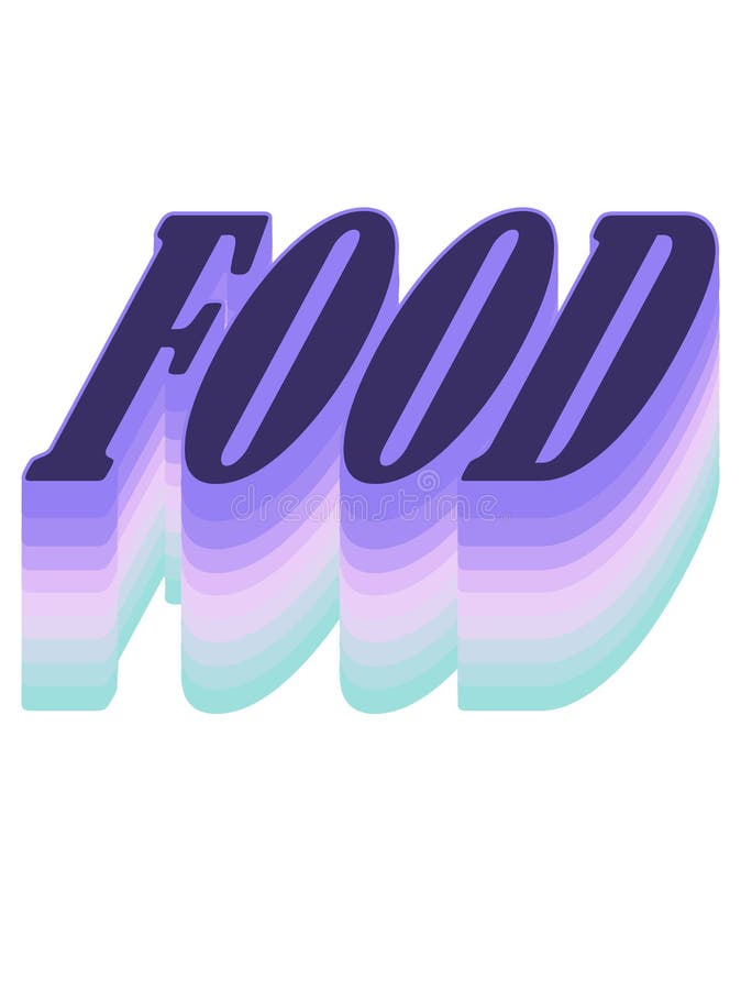 Typography of the Word Food Done in Photoshop. Stock Illustration ...