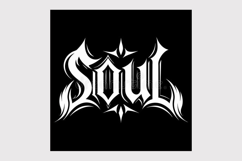 Typography of Word Soul Vector Stock Vector - Illustration of design ...