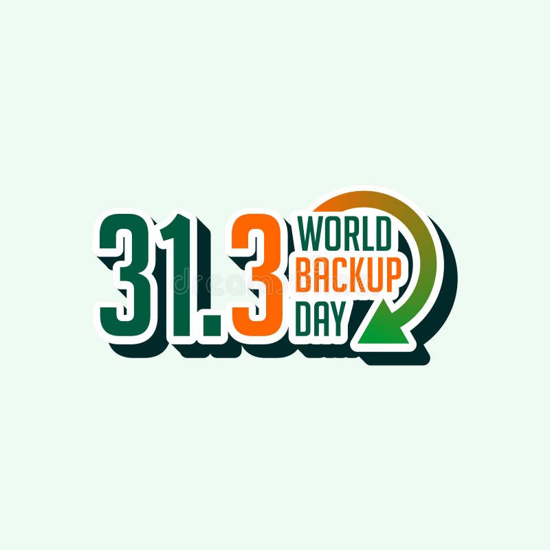 World Backup Day Greeting Emblem Stock Vector - Illustration of event ...