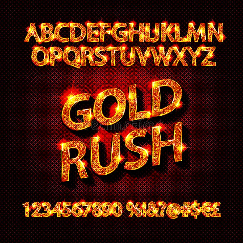 Typography Yellow Gold Bold Mockup Stock Vector - Illustration of ...