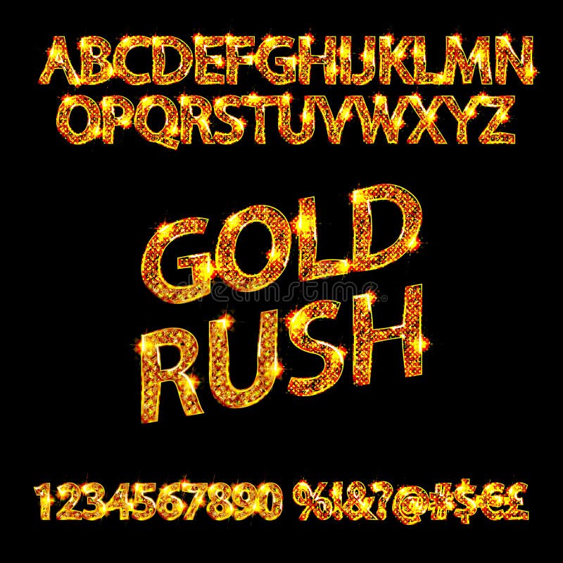 Typography Yellow Gold Bold Mockup Stock Vector - Illustration of ...