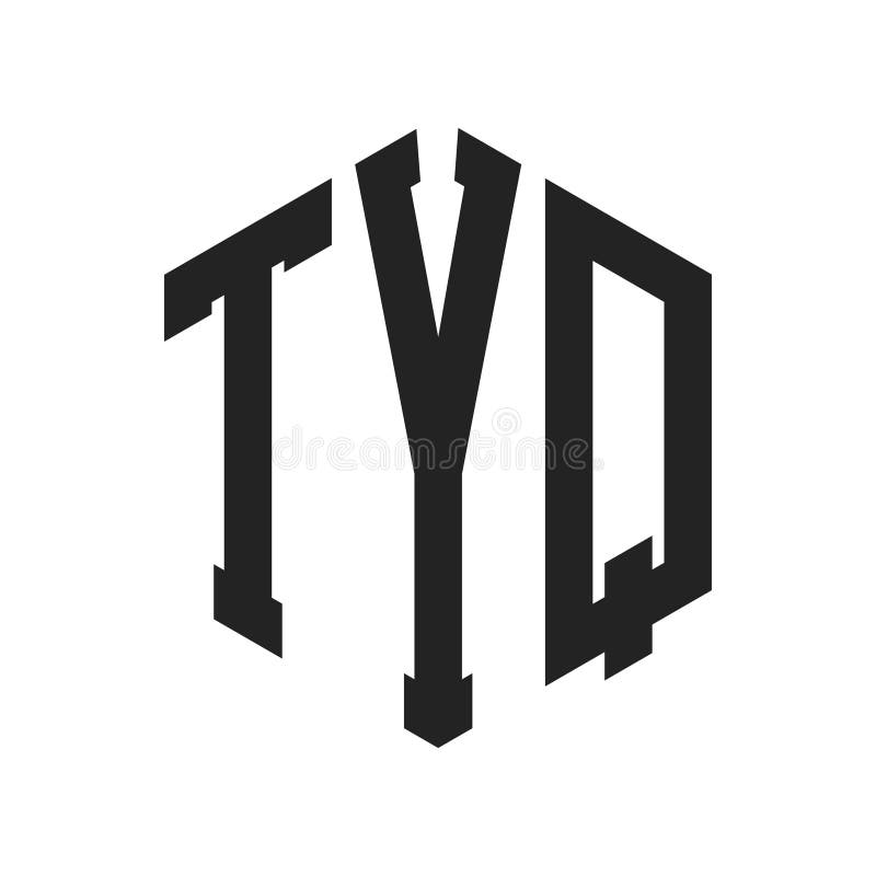 TYQ Logo Design. Initial Letter TYQ Monogram Logo Using Hexagon Shape ...